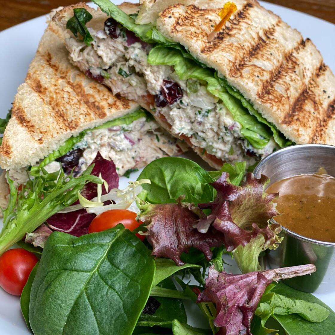 Cranberry Chicken Panini & Side Salad Combo!